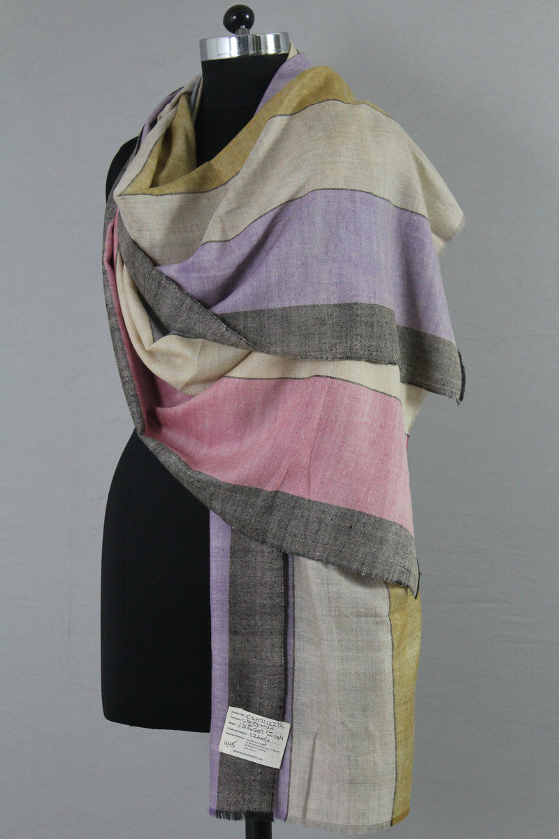 Ghazala Roman Strips Cashmere Shawl – Pashmeladakh