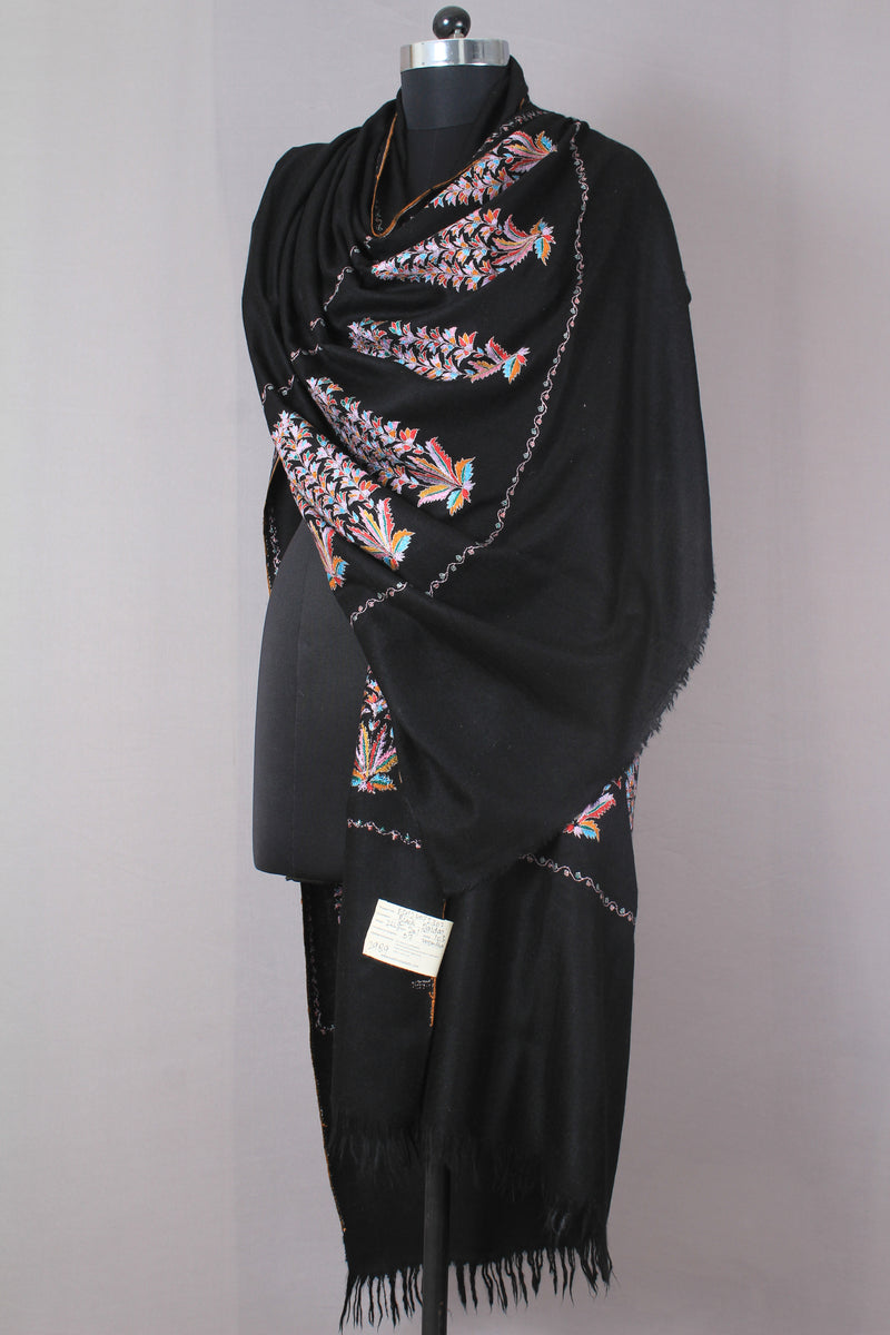 Dwight Obsidian Black Paldar Pashmina Shawl – Pashmeladakh